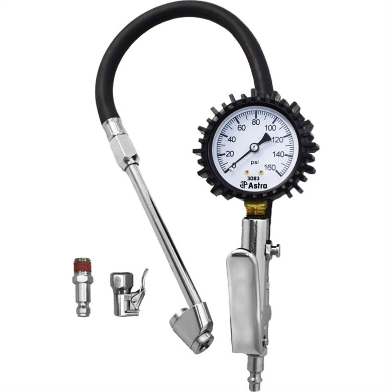 Astro Pneumatic 3083 - 2.5" Dial Tire Inflator with Locking & Dual Chucks