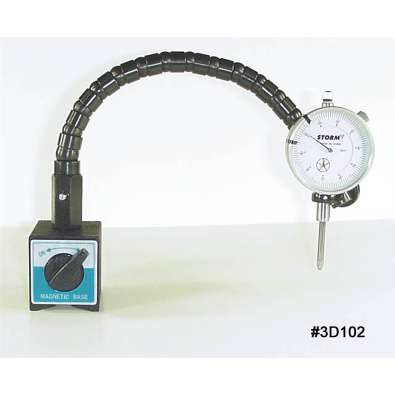 Central Tools 3D102 - Dial Indicator Set with On/Off Magnetic Base