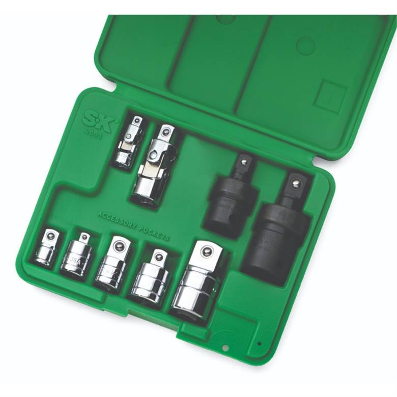 SK Hand Tool 4010 - 9pc Universal & Adapter Set