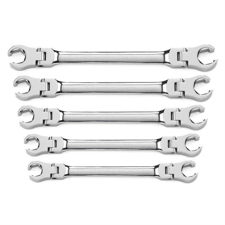 Gearwrench 81910 - 5pc SAE Flex Flare Nut Wrench Set