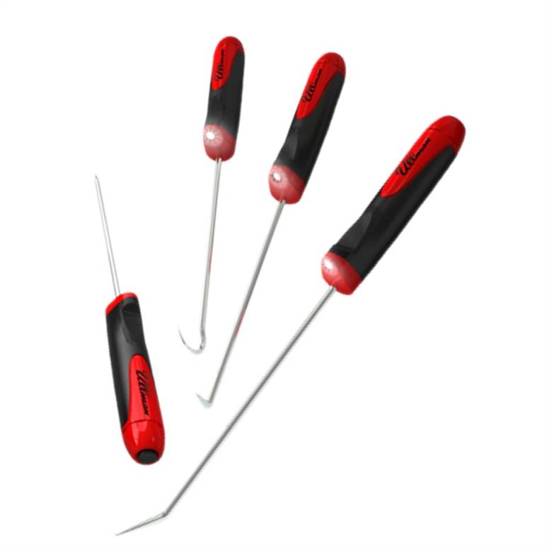 Ullman Devices 4- - 4pc Lighted Hook & Pick Set