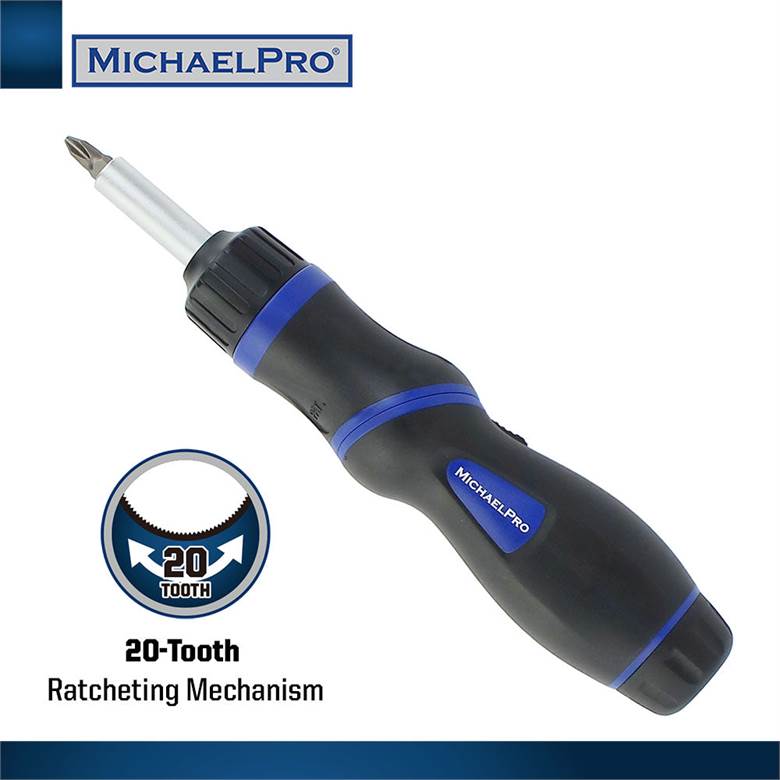 9-in-1 Two-Position Ratcheting Screwdriver