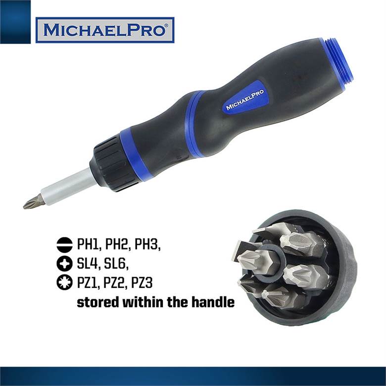 9-in-1 Two-Position Ratcheting Screwdriver